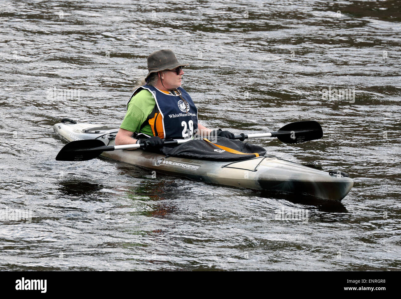 Kayaking on the Hudson River in the Adirondack State Park USA US ...