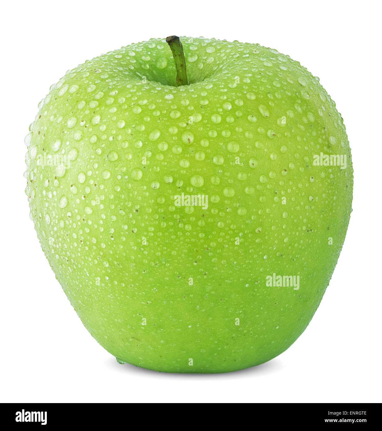 Ripe green apples isolated on a white background Stock Photo - Alamy