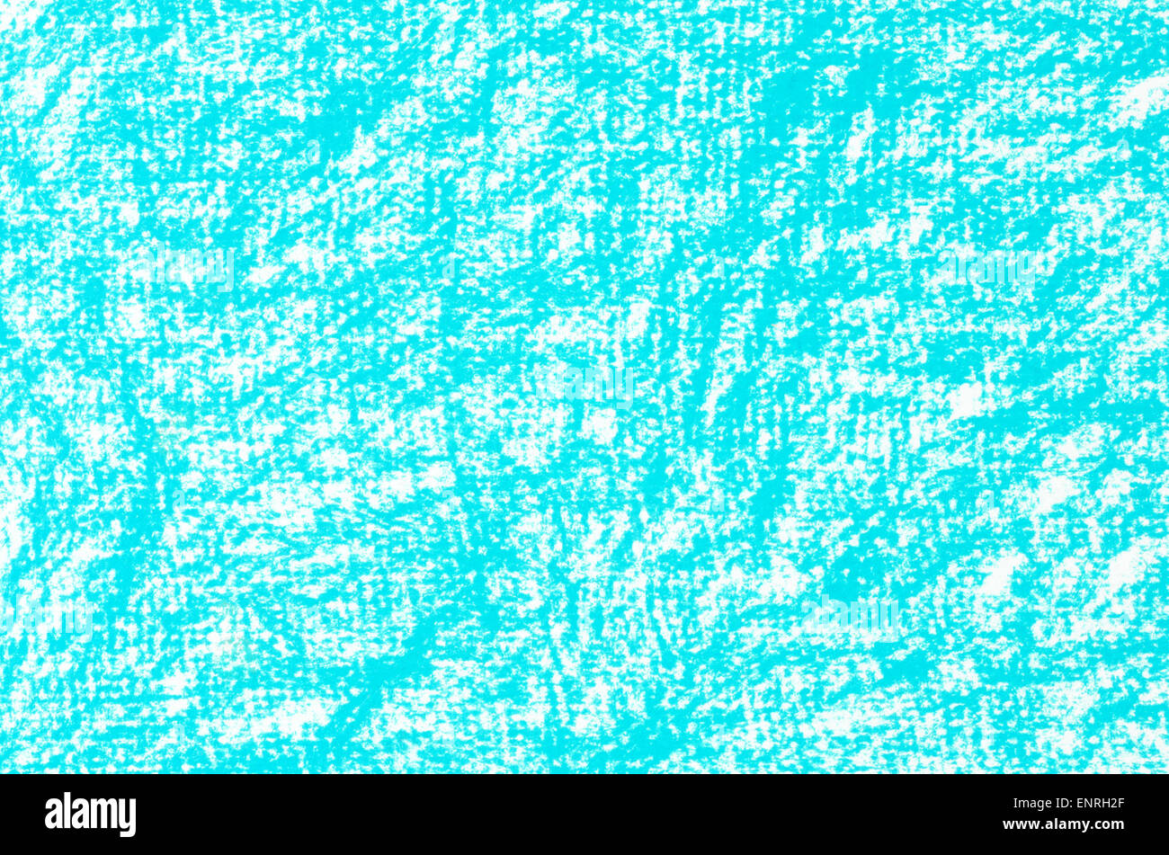 turquoise crayon drawings on white paper background texture Stock Photo ...