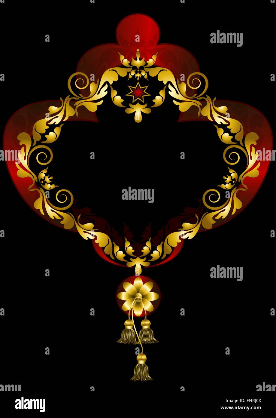 Red oval banner gold frame hi-res stock photography and images - Alamy