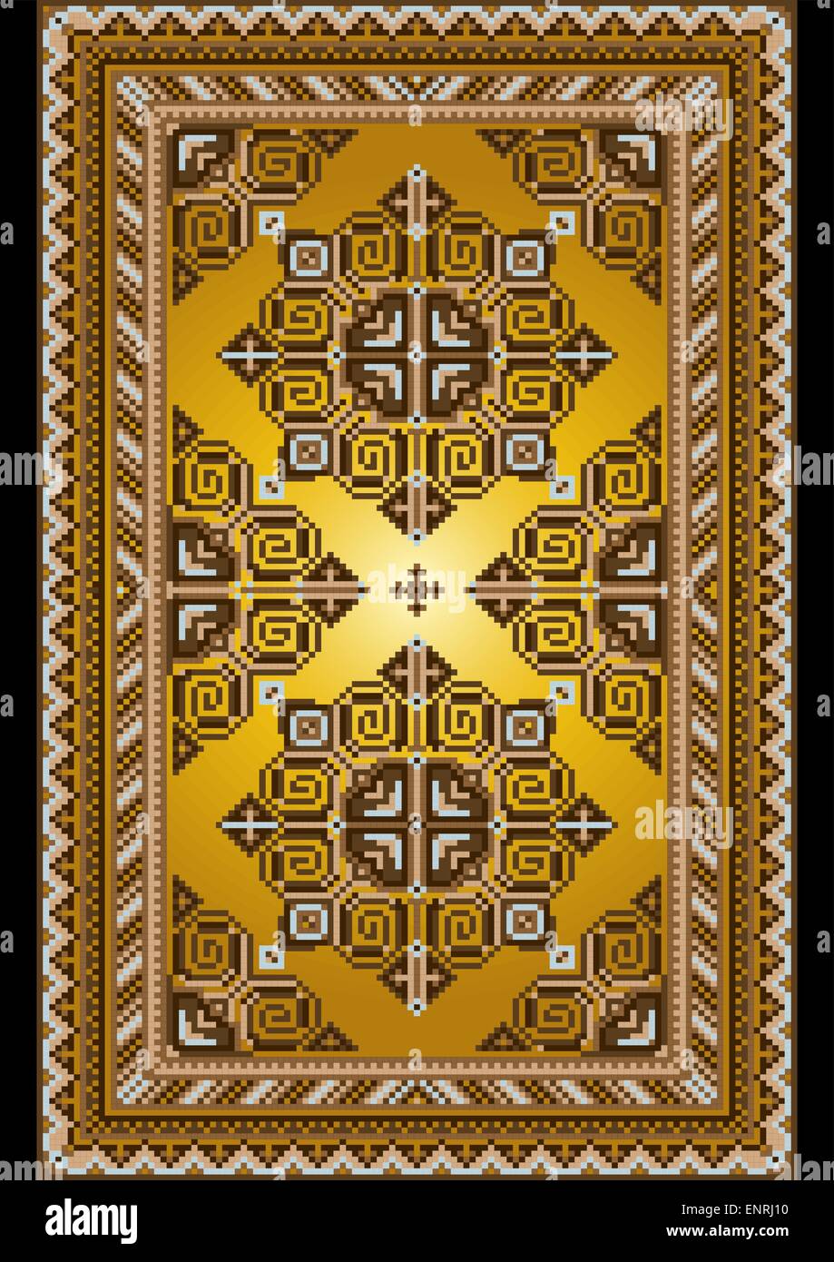 Bright gold carpet in the old style Stock Vector Image & Art - Alamy
