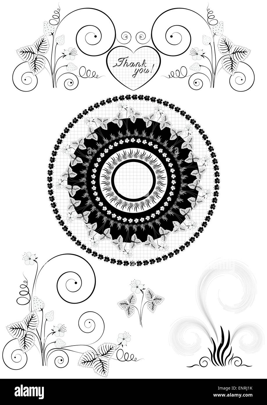 Floral decorations border with flowers Stock Vector Image & Art - Alamy