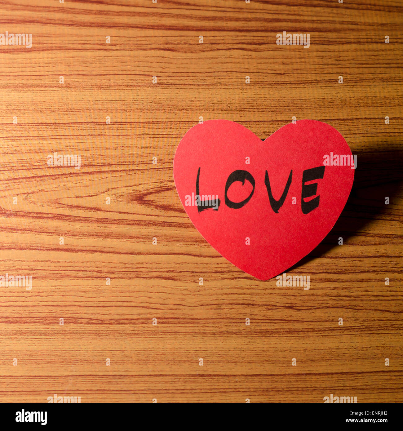 red heart word LOVE on wood vintage stlye background Stock Photo - Alamy