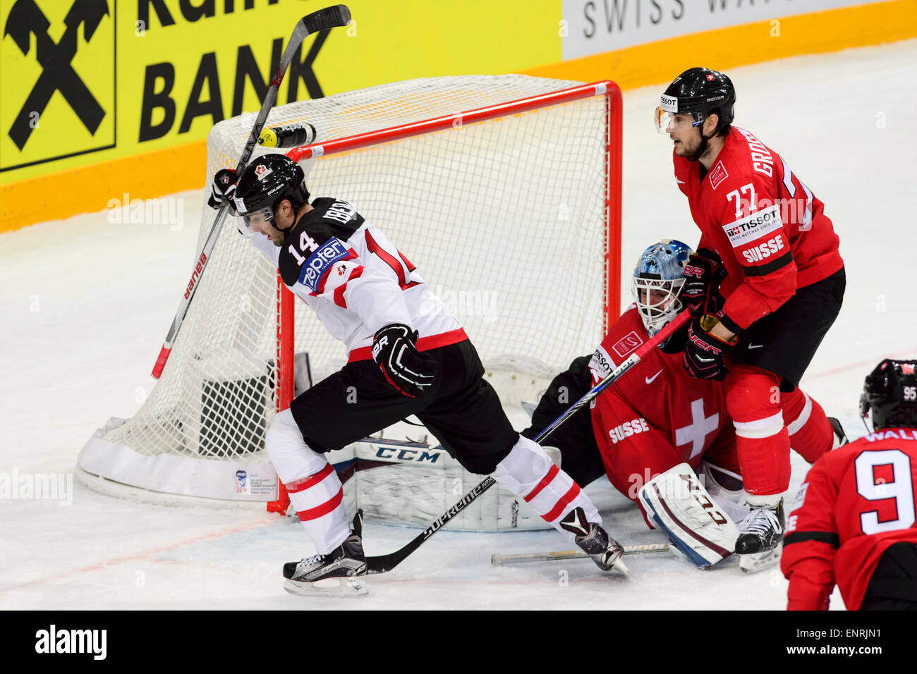 Prague, Czech Republic. 10th May, 2015. Jordan Eberle (CAN) celebrates ...