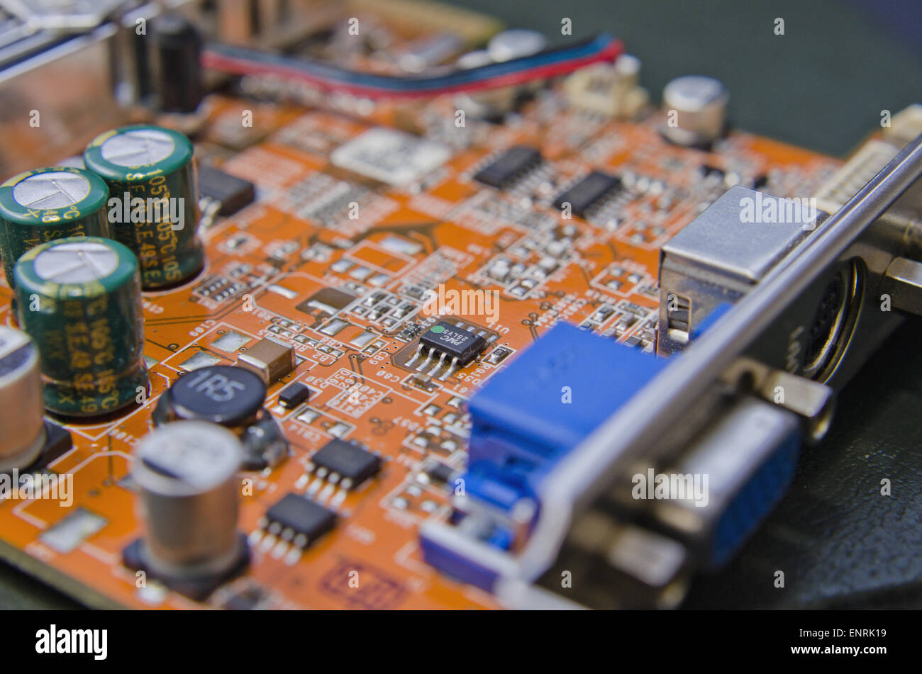Computer Graphic Card, focus on semiconductor chip Stock Photo - Alamy