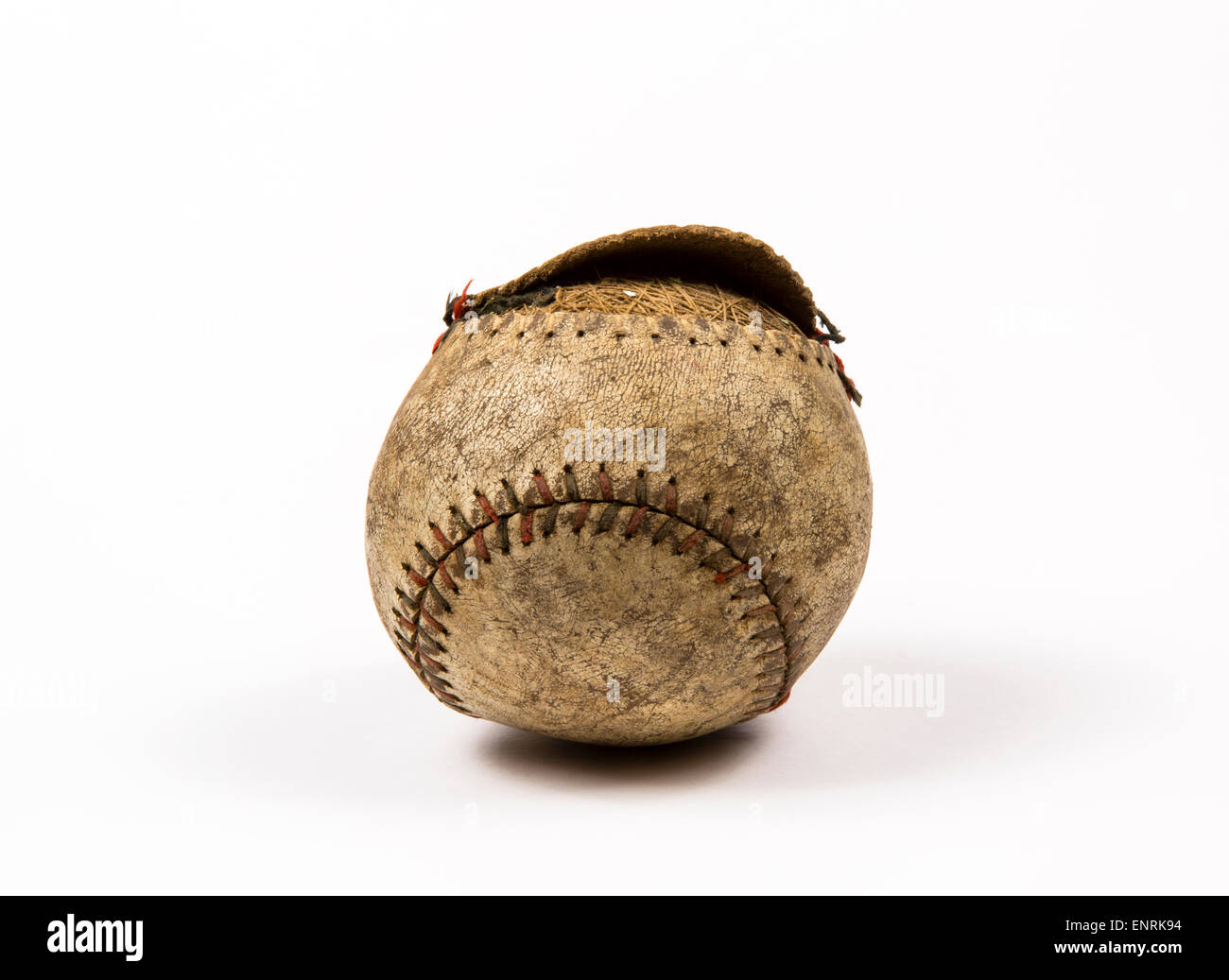 Old Baseball Close -up Stock Photo - Alamy
