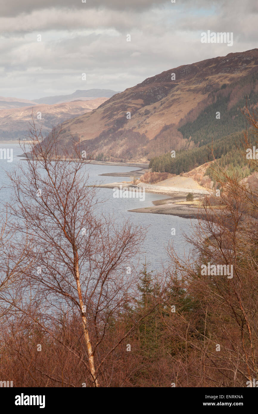 View of loch in Scottish highlands, springtime Stock Photo - Alamy