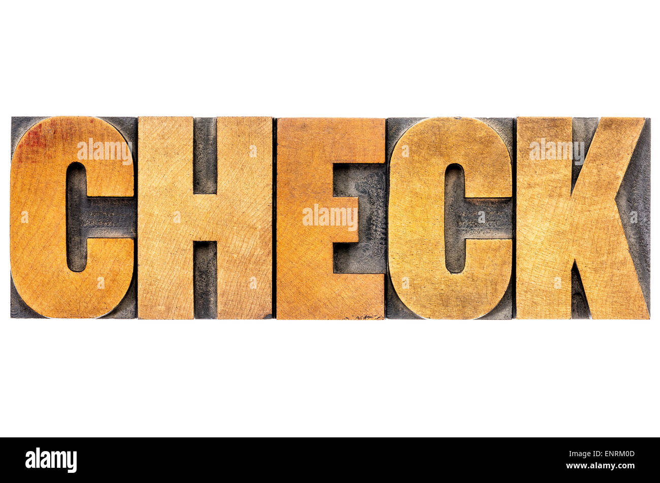 check word typography - isolated tet in vintage letterpress wood type ...