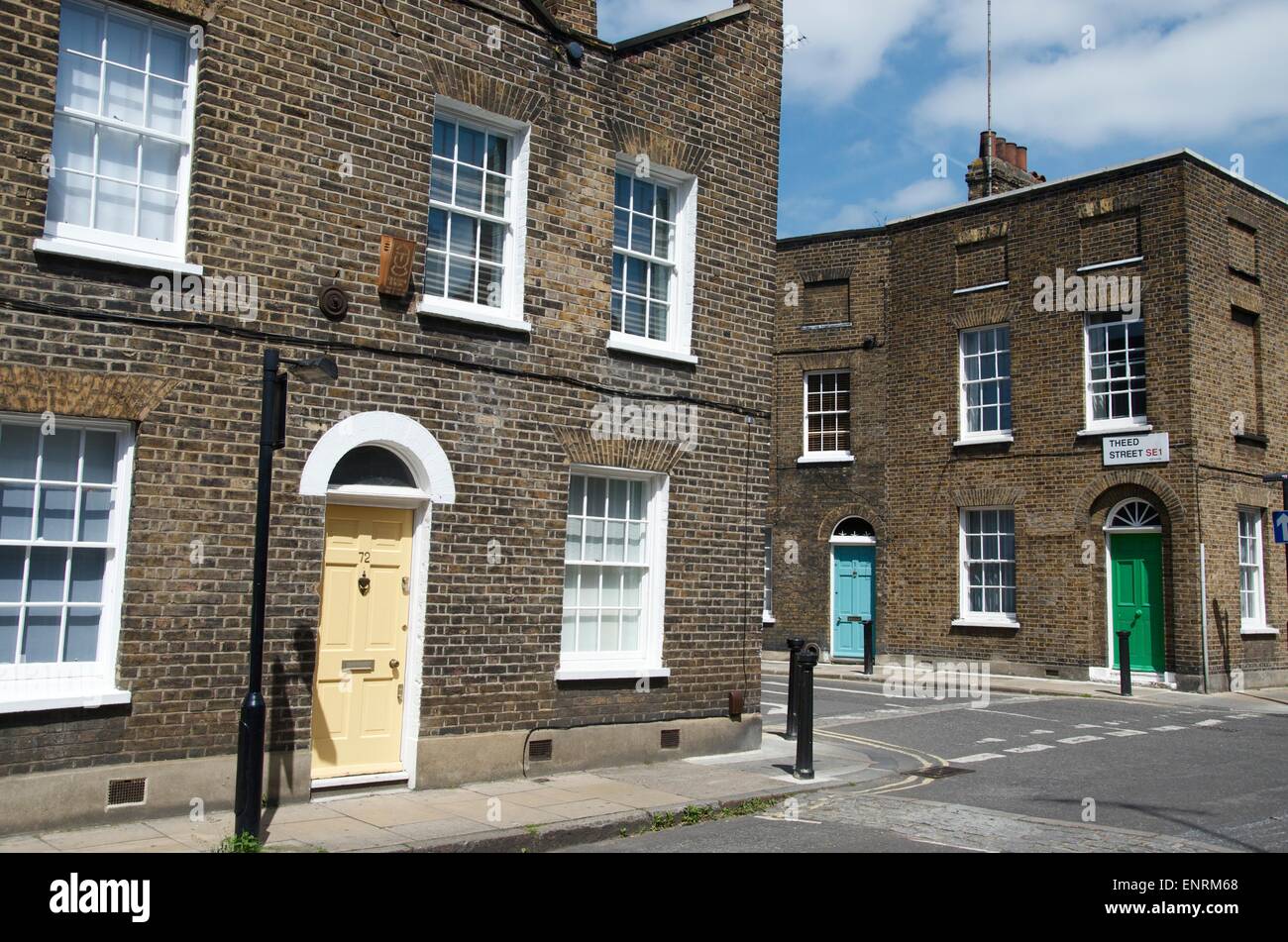 Houses on Roupell Street and Theed Street, London, SE1, England, UK ...