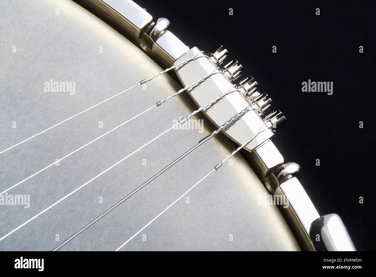 Banjo isolated on black background Stock Photo - Alamy