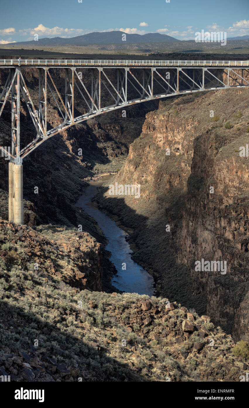 The Rio Grande Gorge and its famous bridge, near Taos, NM. Guadalupe ...