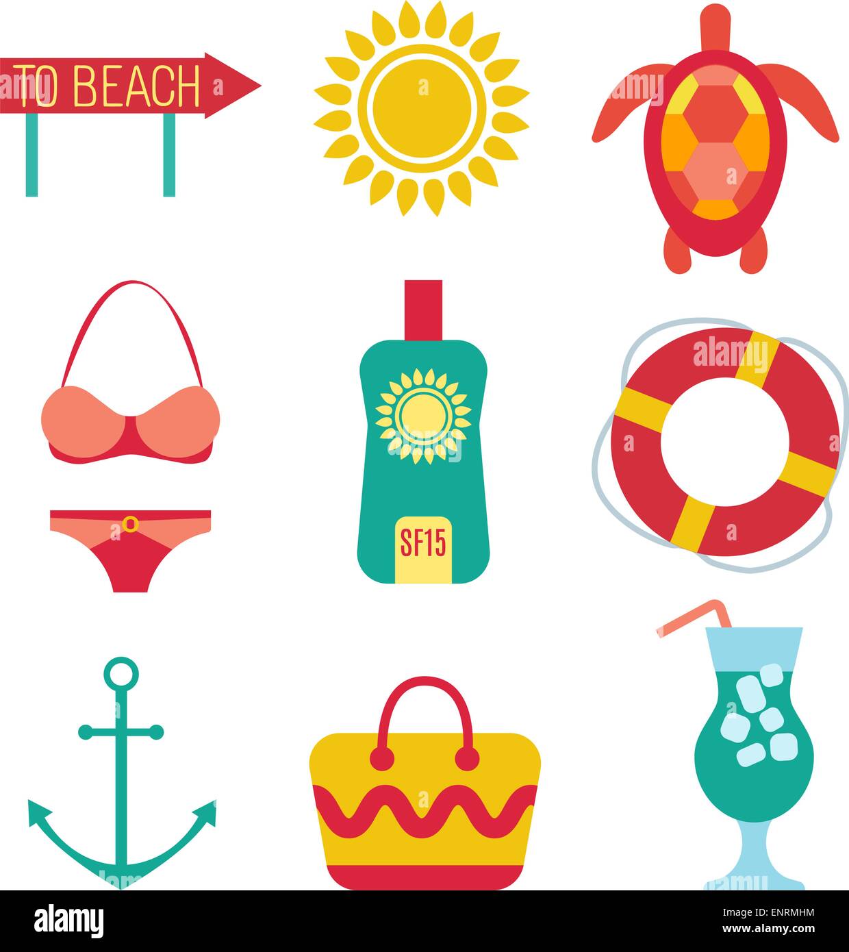 Summer tan Stock Vector Images - Alamy
