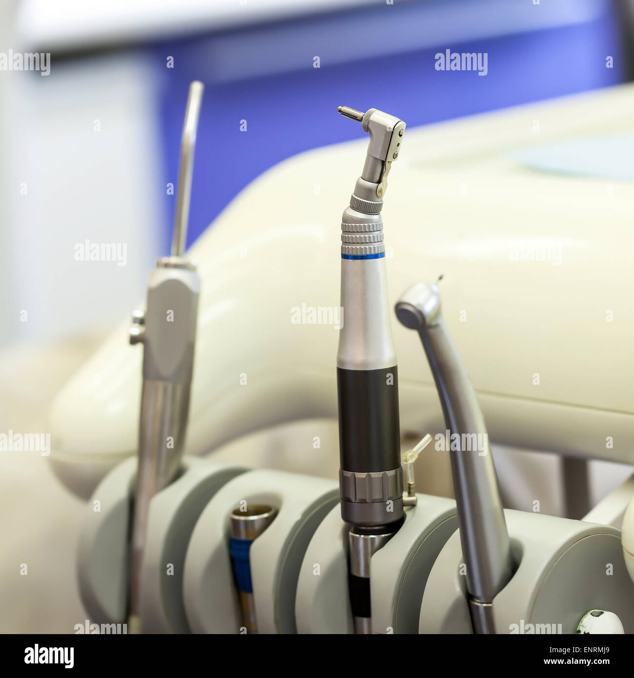 Dentist tools closeup in Clinic Stock Photo - Alamy