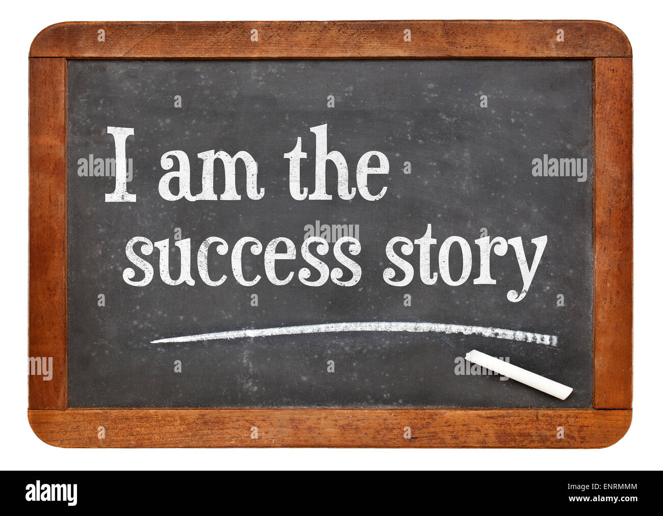 I am the success story - positive affirmation words on a vintage slate ...