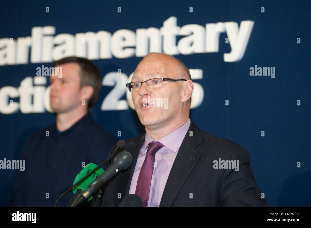 Belfast UK. 7th May 2015 General Election: Paul Maskey give his ...
