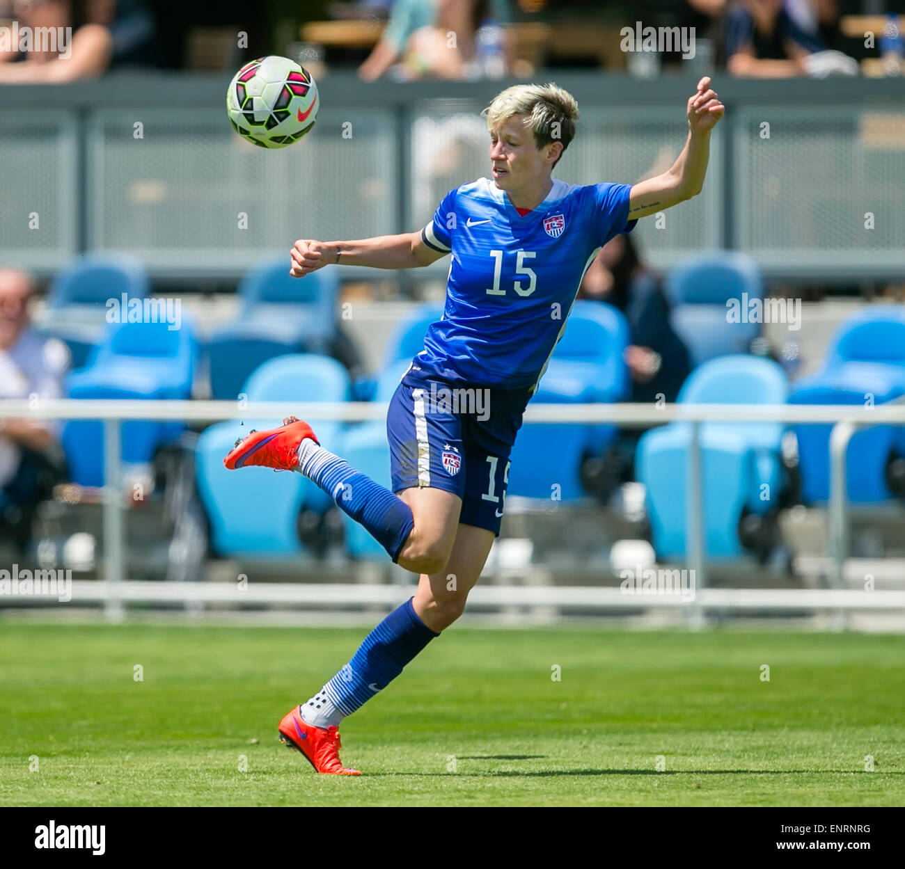 San Jose, CA. 10th May, 2015. US midfielder Megan Rapinoe in action ...