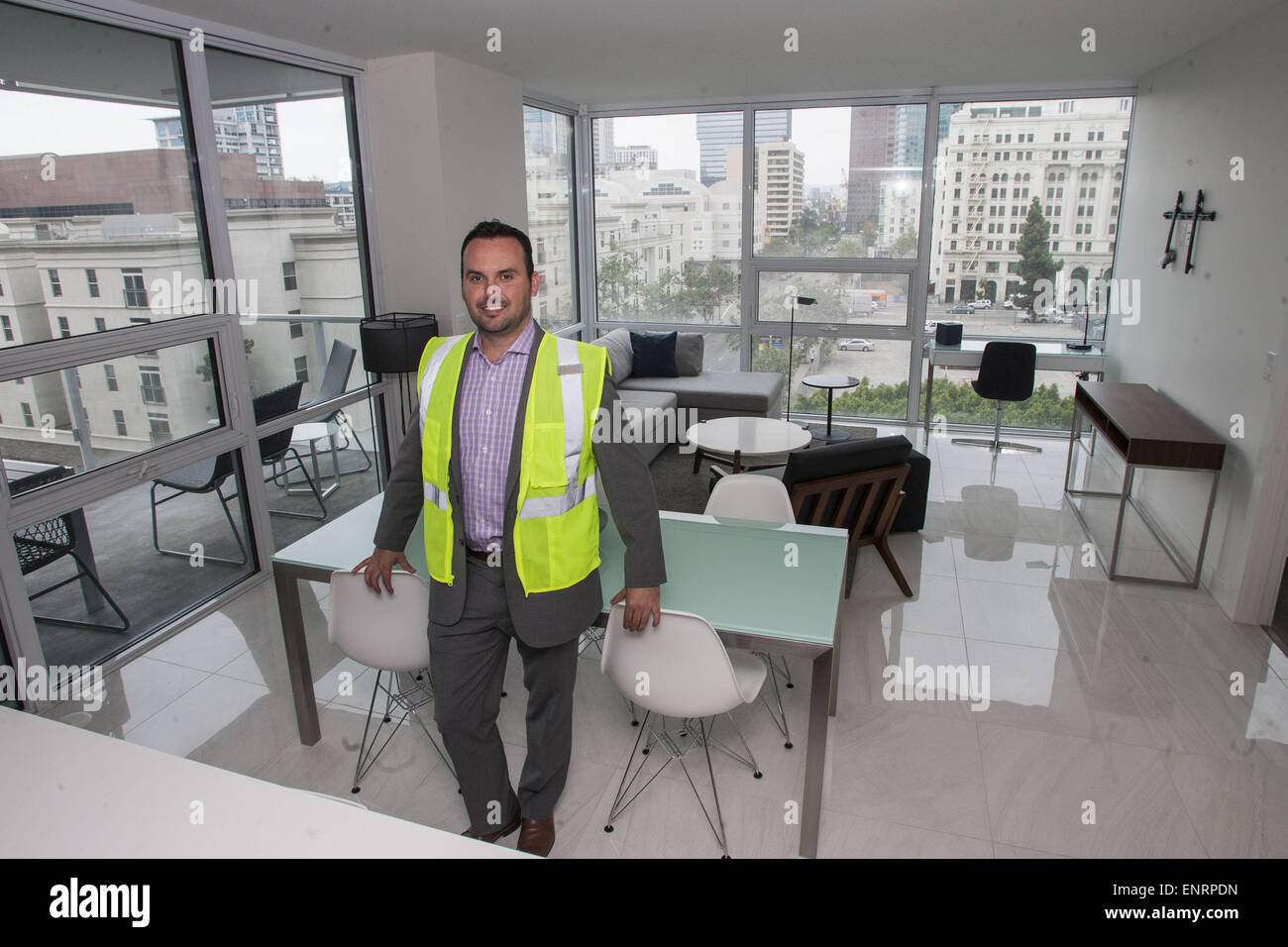 Los Angeles, California, USA. 21st Apr, 2015. Javier Cepeda, who is the ...