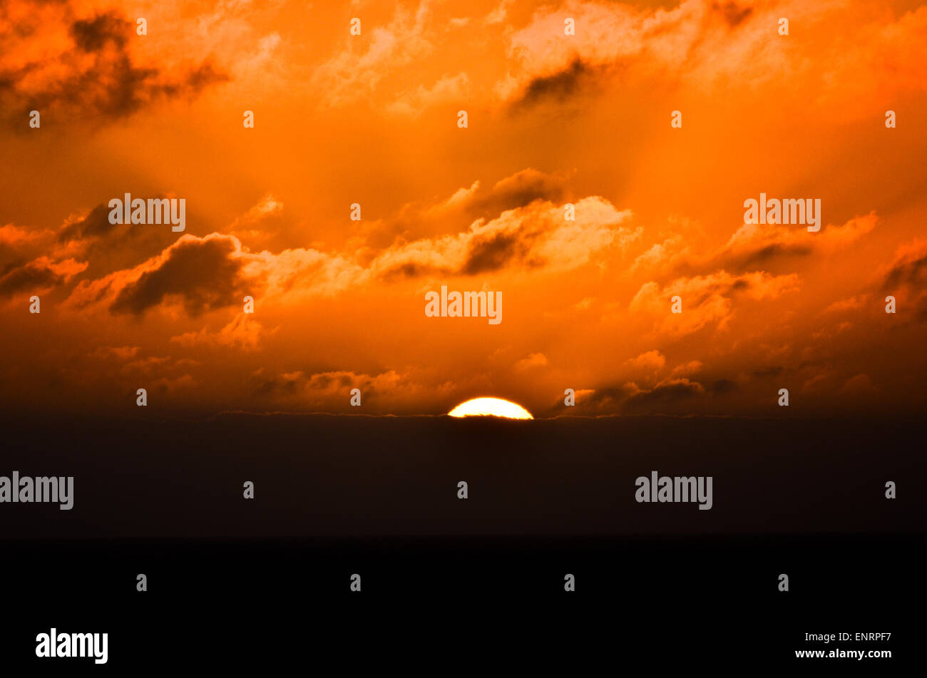 New York City Orange Sky