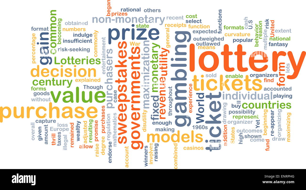 Background concept wordcloud illustration of lottery Stock Photo - Alamy