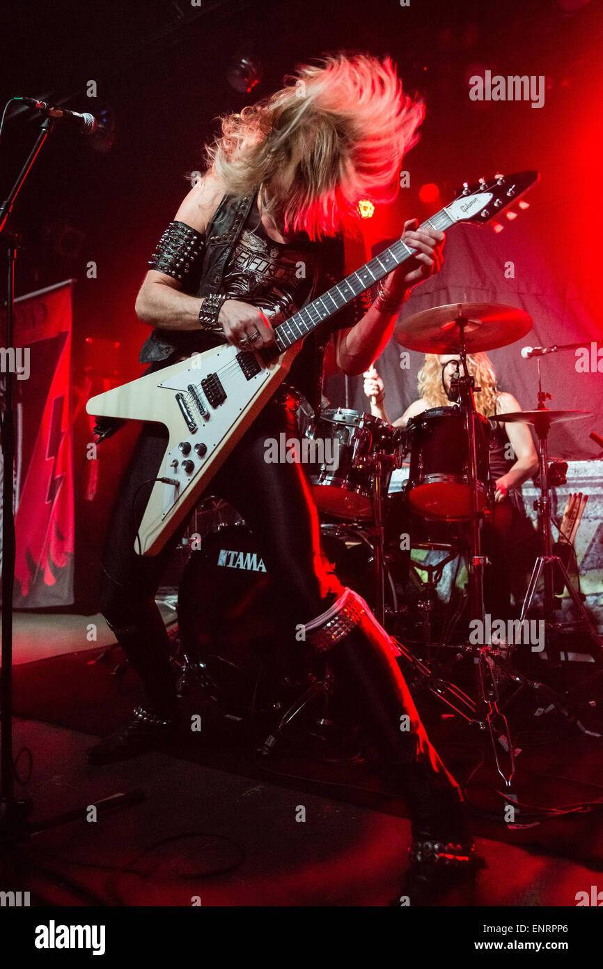 Enforcer performing live on stage at Paradise Garage Featuring: Olof ...