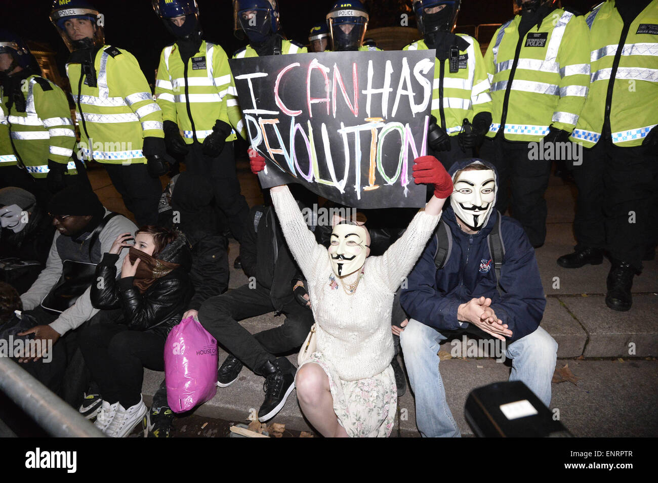 Thousands of protesters donned masks in the "Million Mask March" to ...