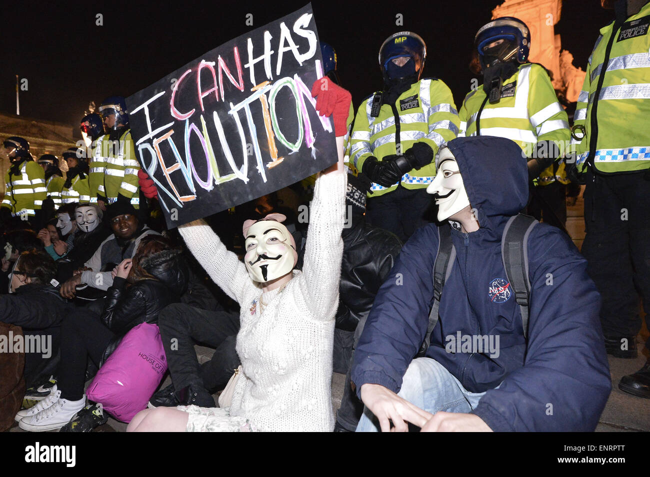 Thousands of protesters donned masks in the "Million Mask March" to ...