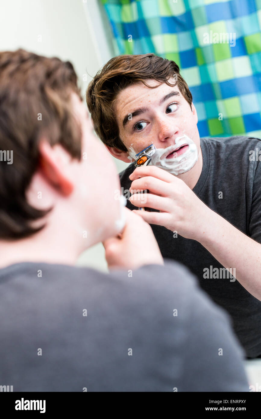 Boy getting ready to school hi-res stock photography and images - Alamy