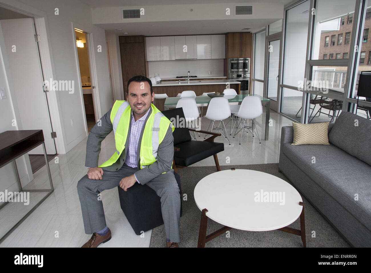 Los Angeles, California, USA. 21st Apr, 2015. Javier Cepeda, who is the ...