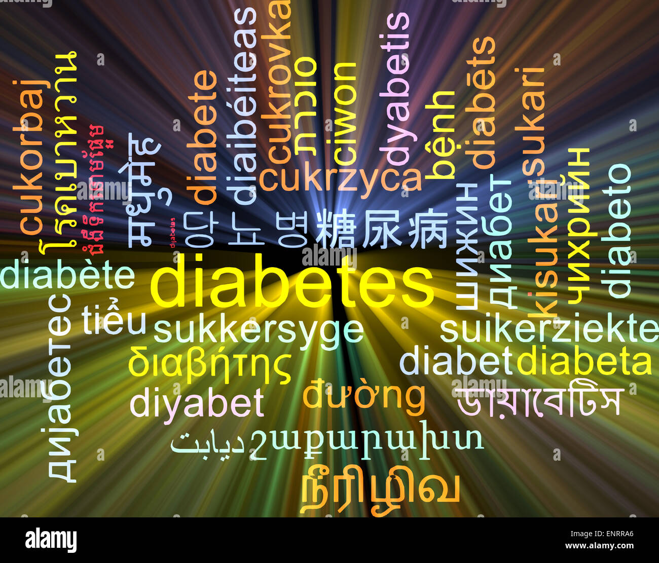 Diabetes word cloud concept hi-res stock photography and images - Alamy