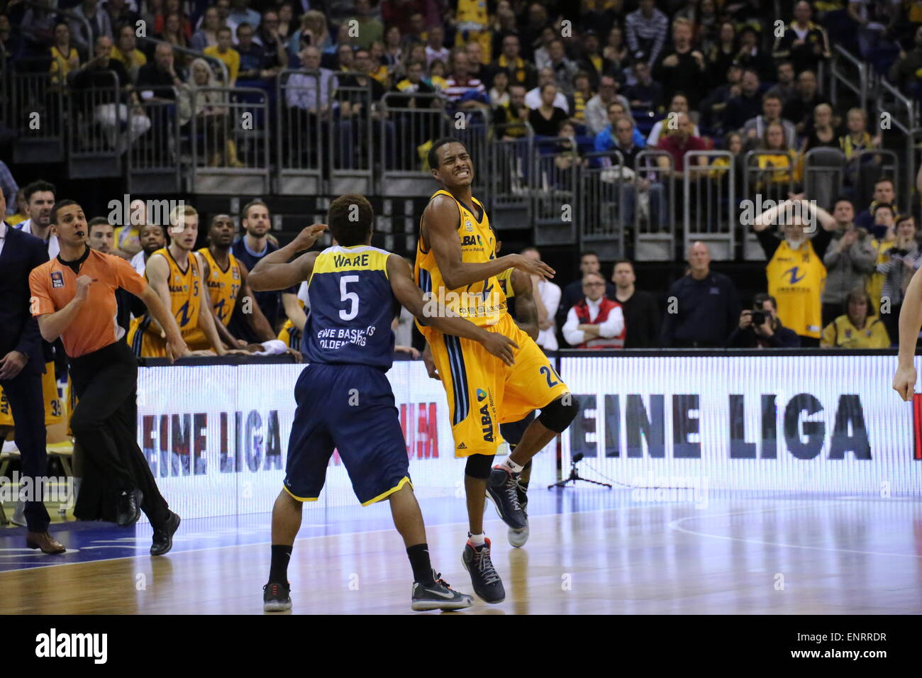 Berlin, Germany. 10th May, 2015. Alex Renfroe (20) in action as Alba ...