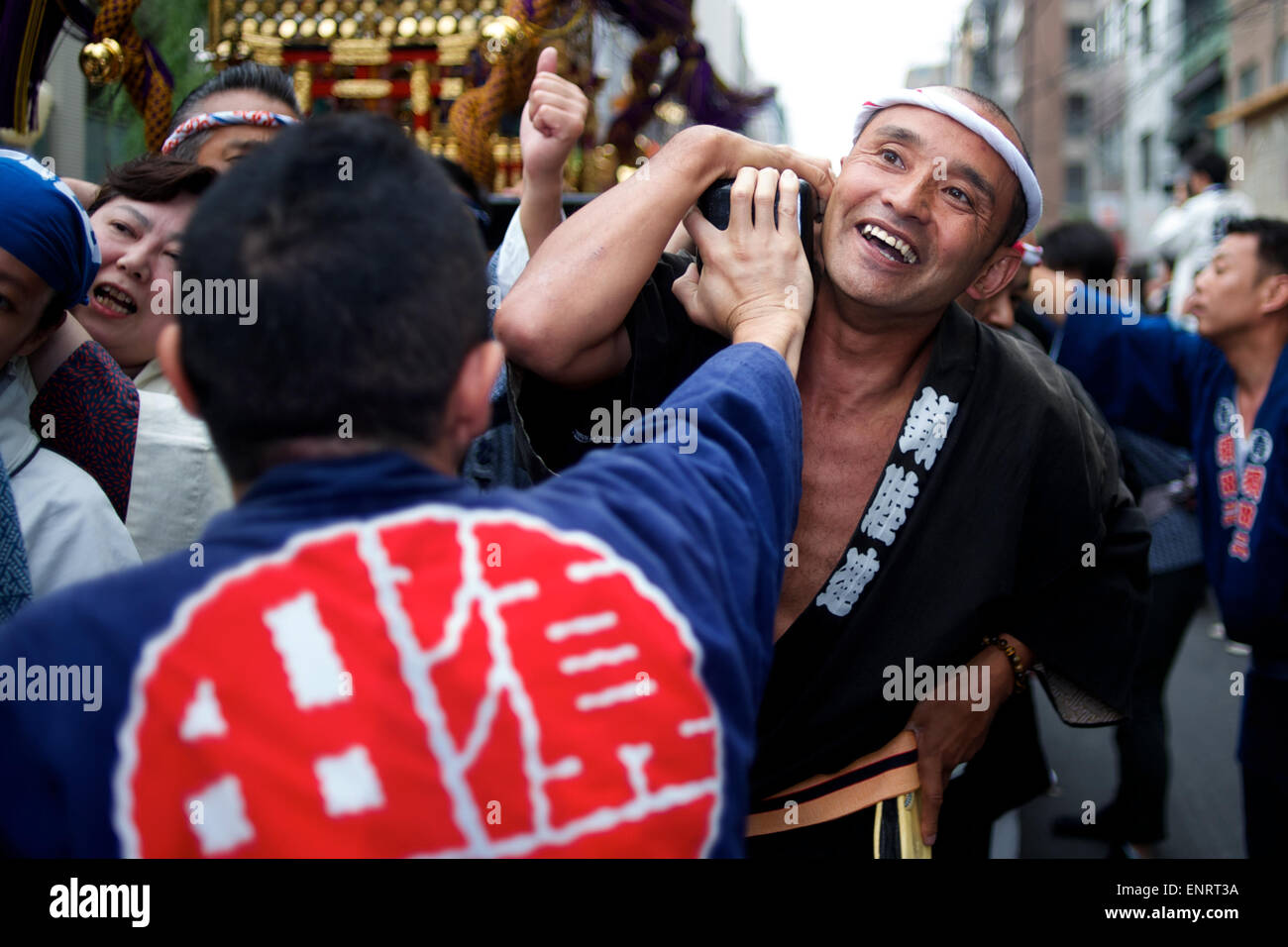 Mikoshi bearers hi-res stock photography and images - Alamy