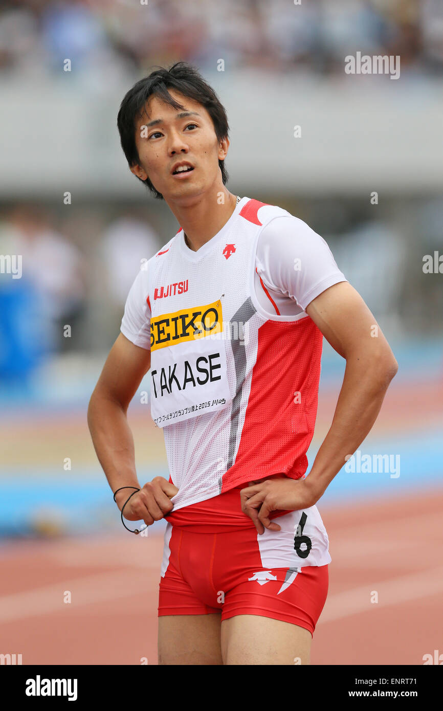 Kawasaki, Men's 100m at Todoroki Stadium, Kanagawa, Japan. 10th May, 2015. Kei Takase Athletics ...