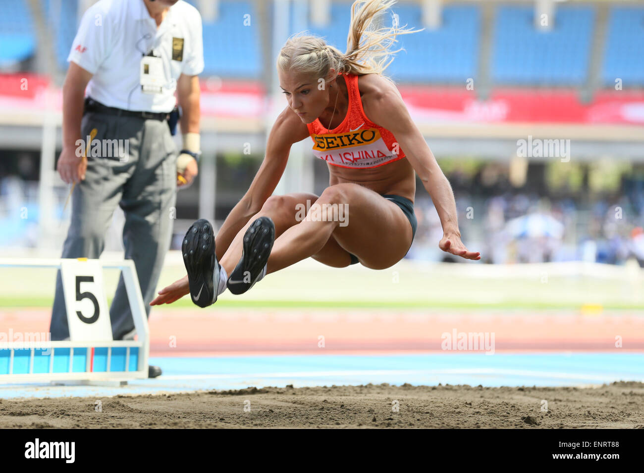 Kawasaki, Women's Long Jump at Todoroki Stadium, Kanagawa, Japan. 10th ...