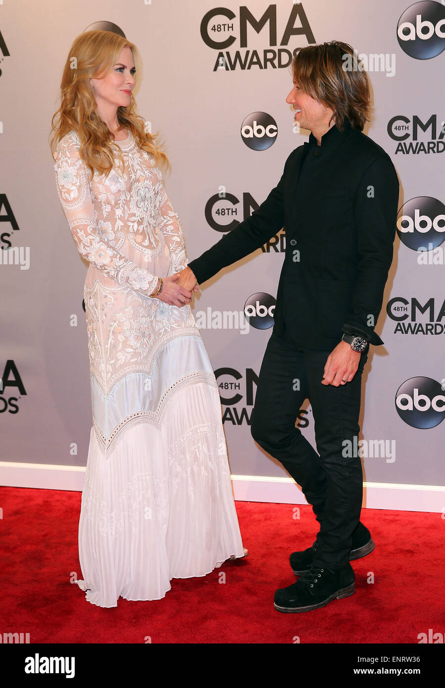48th Annual CMA awards at the Bridgestone Arena - Red carpet Featuring ...