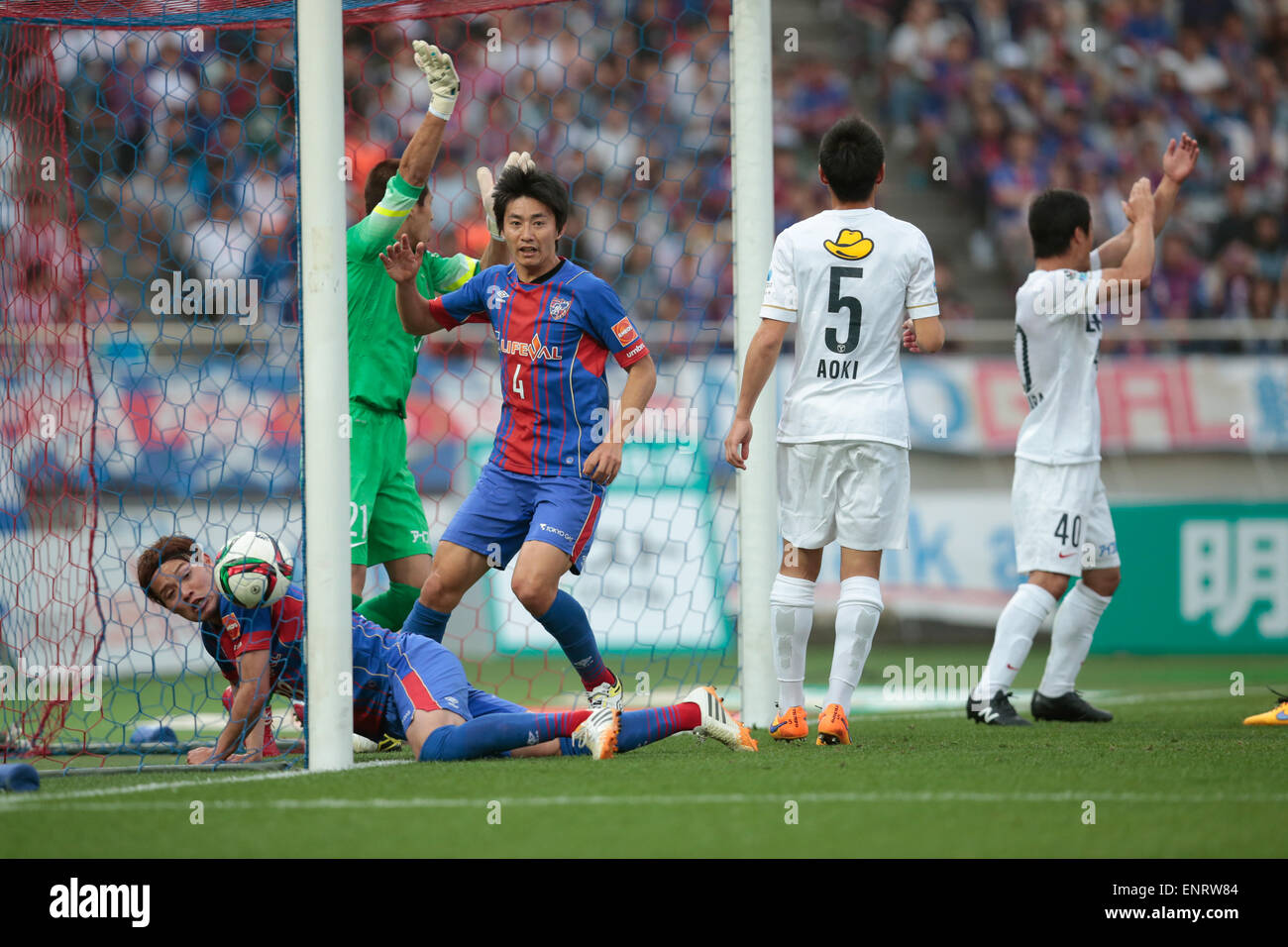 Tokyo, Japan. 10th May, 2015. (L to R) Keigo Higashi, Hideto Takahashi (FC Tokyo) Football ...