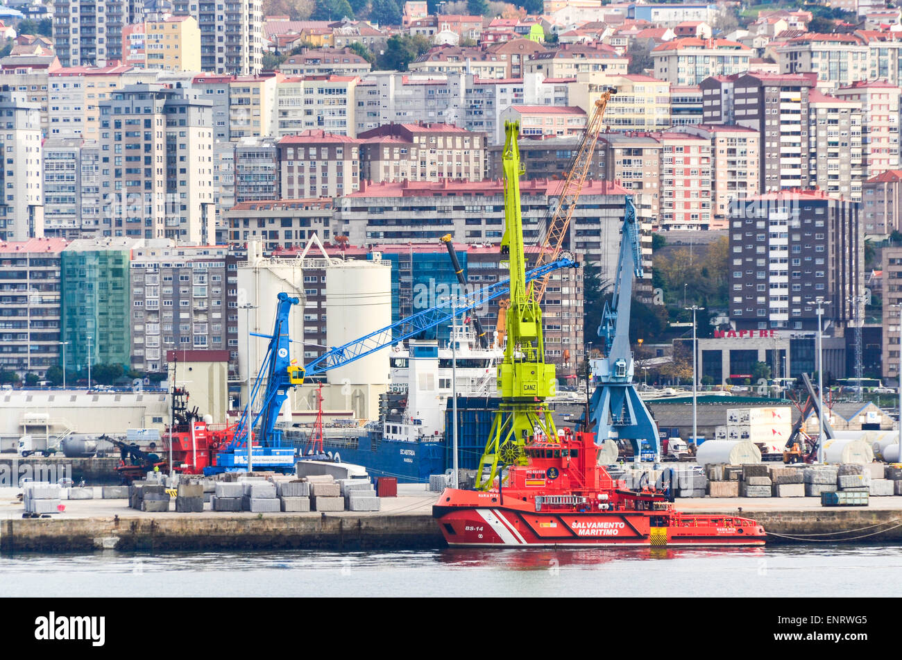 City and port of Vigo, Spain Stock Photo - Alamy