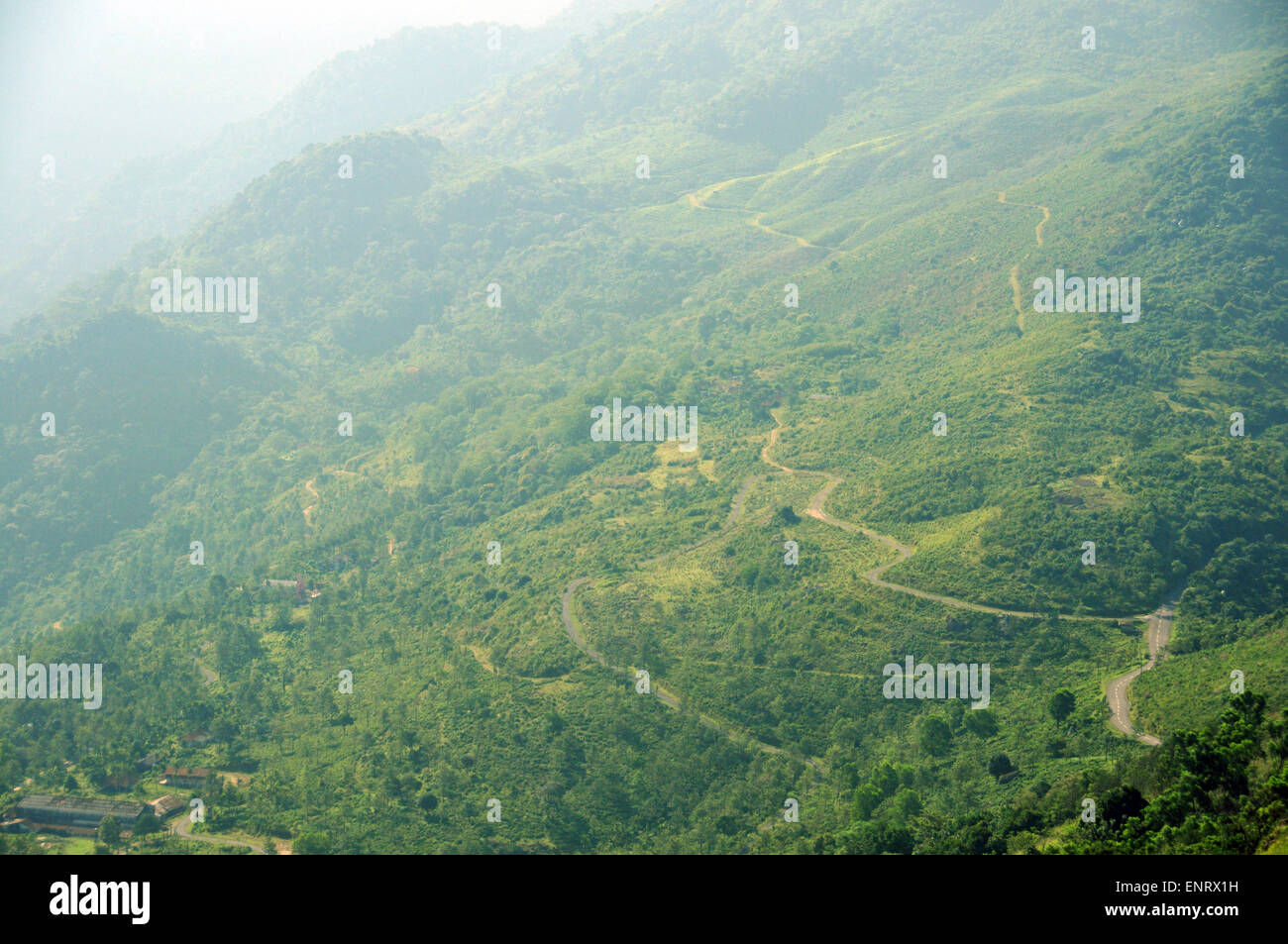 Areal view of hill roads Stock Photo - Alamy