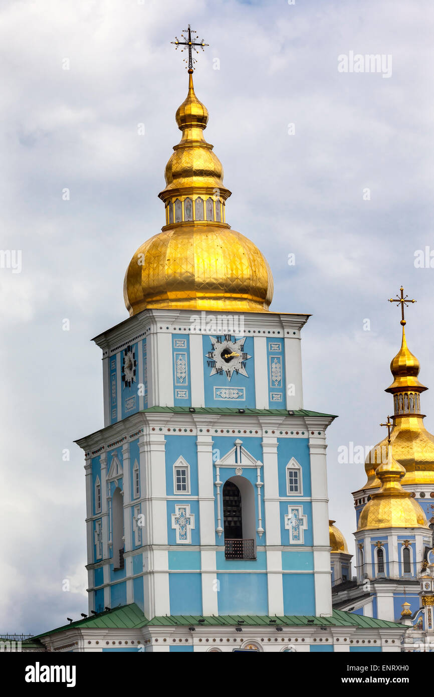 Saint Michael Monastery Cathedral Steeples Spires Golden Domes Kiev ...
