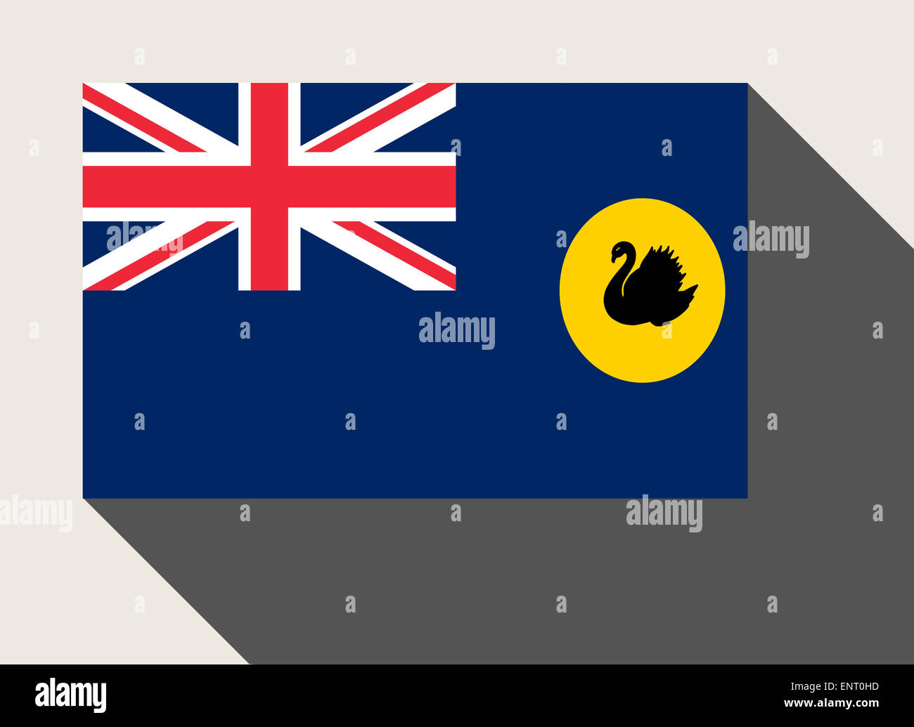 State of Western Australia flag in flat web design style Stock Photo ...