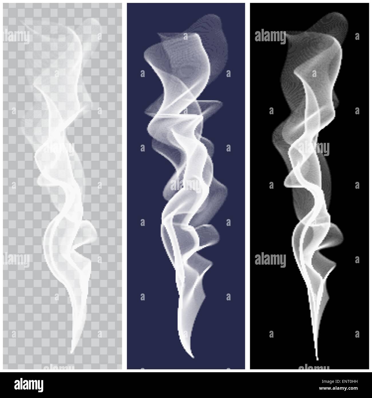 Set of realistic white smoke. Vector Stock Vector Image & Art - Alamy