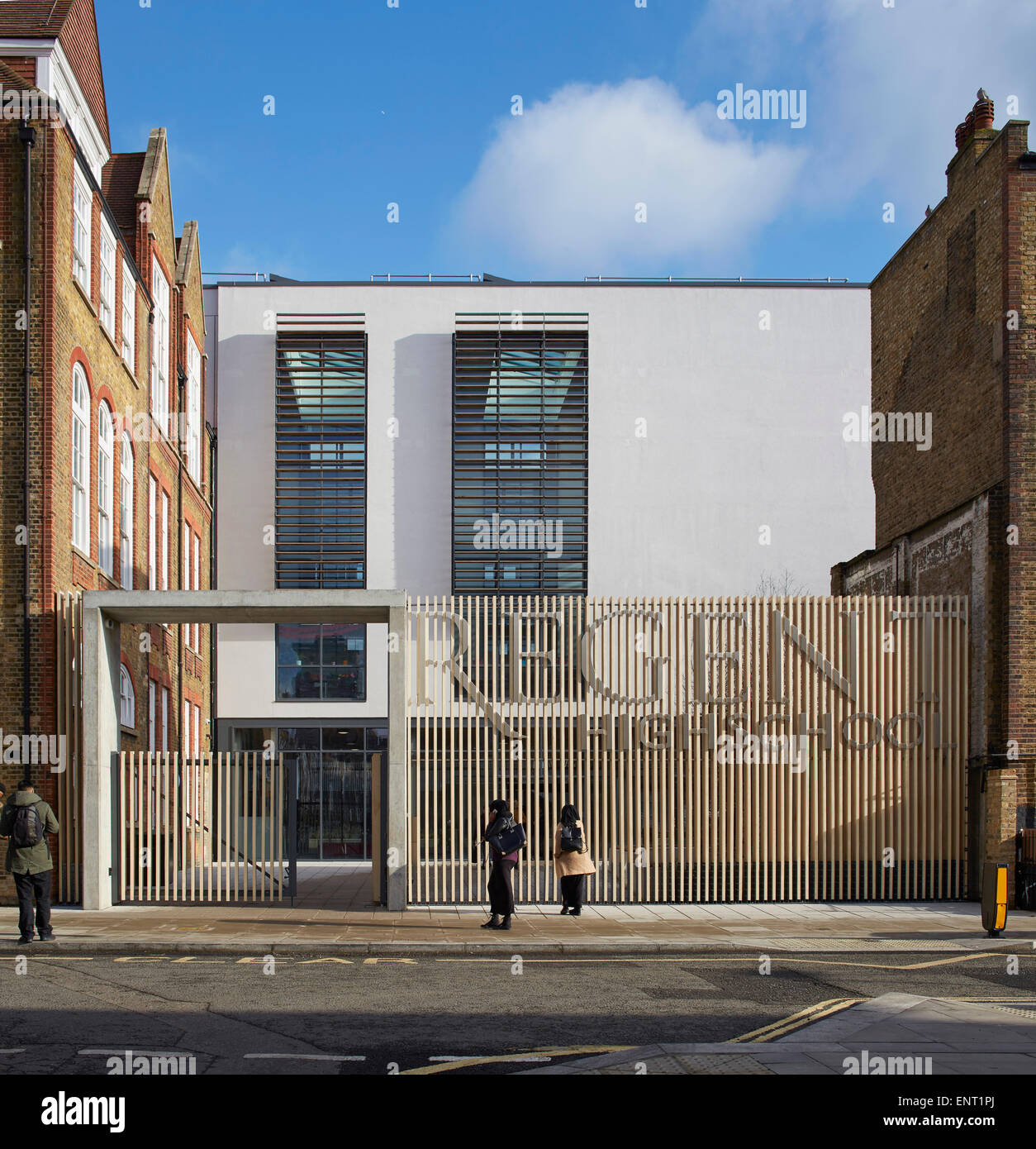 Entrance gate on Chalton Street. Regent High School, London, United ...