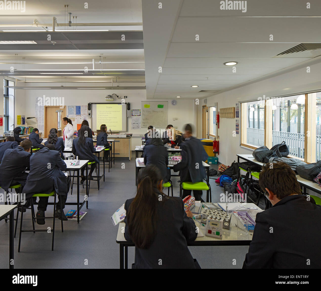 Classroom during lesson. Regent High School, London, United Kingdom ...