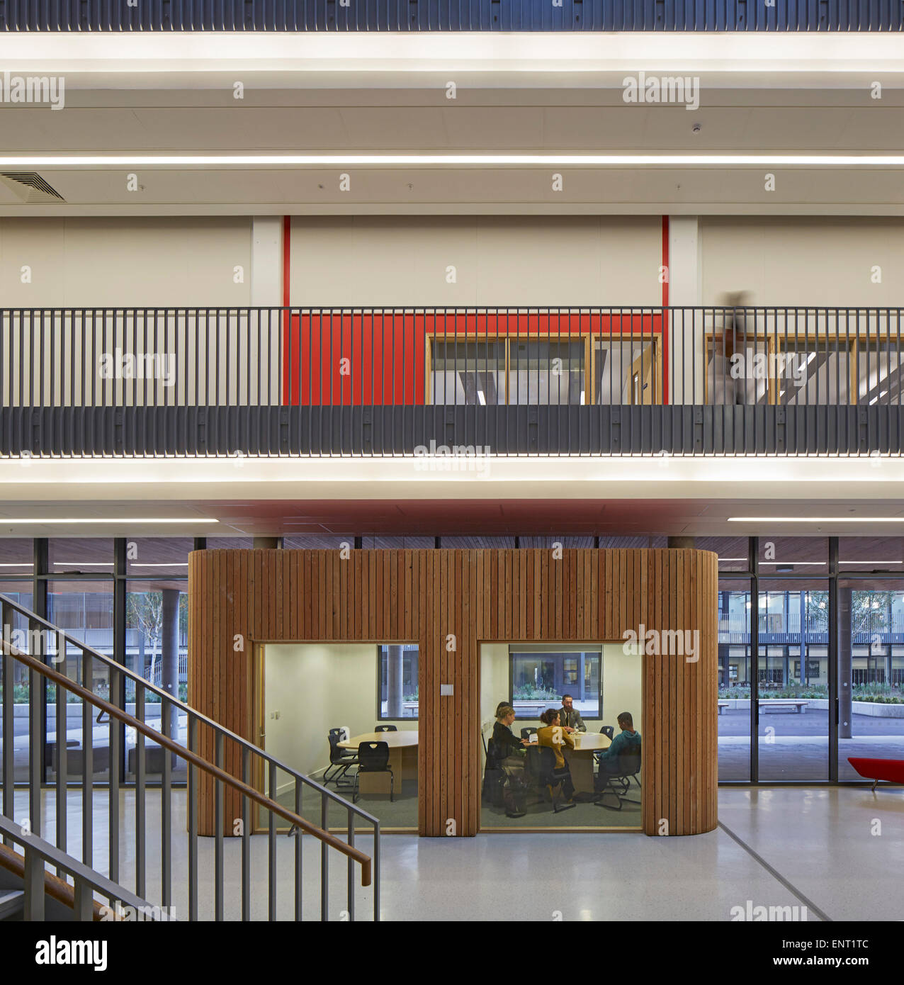 Internal view through from ground floor circulation space to meeting ...