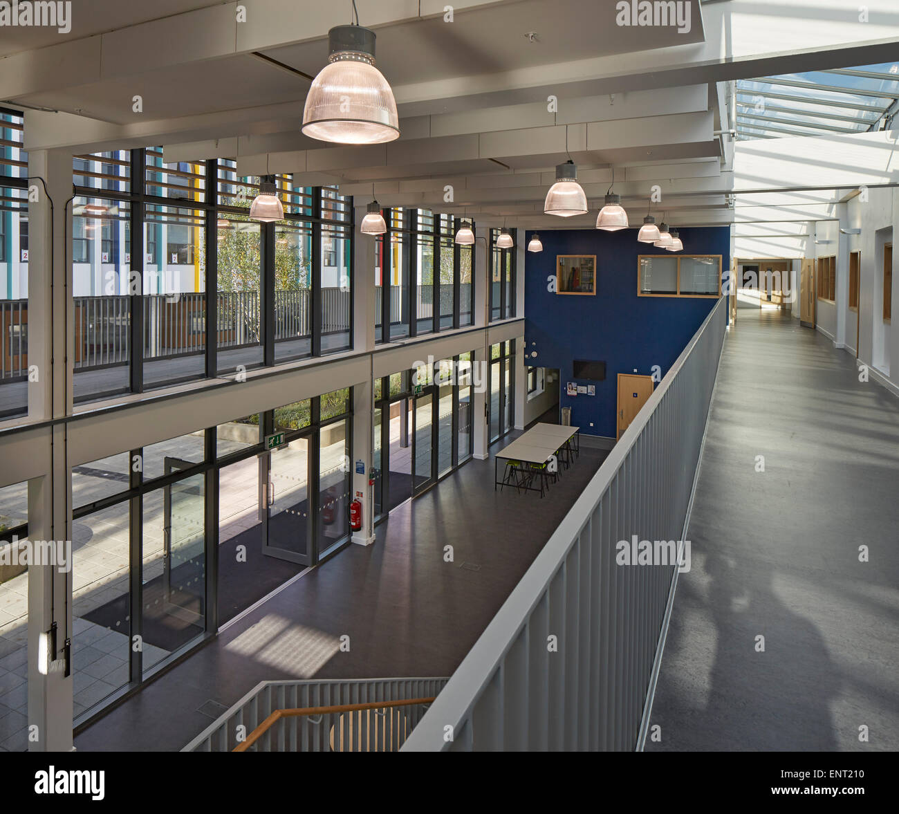 Perspective through newly built science building. Regent High School ...