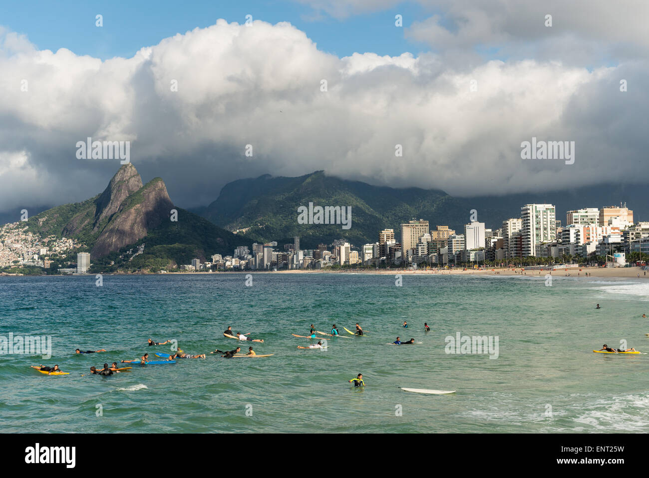 Surfers on Arpoador beach, Ipanema, Rio de Janeiro, Brazil Stock Photo ...