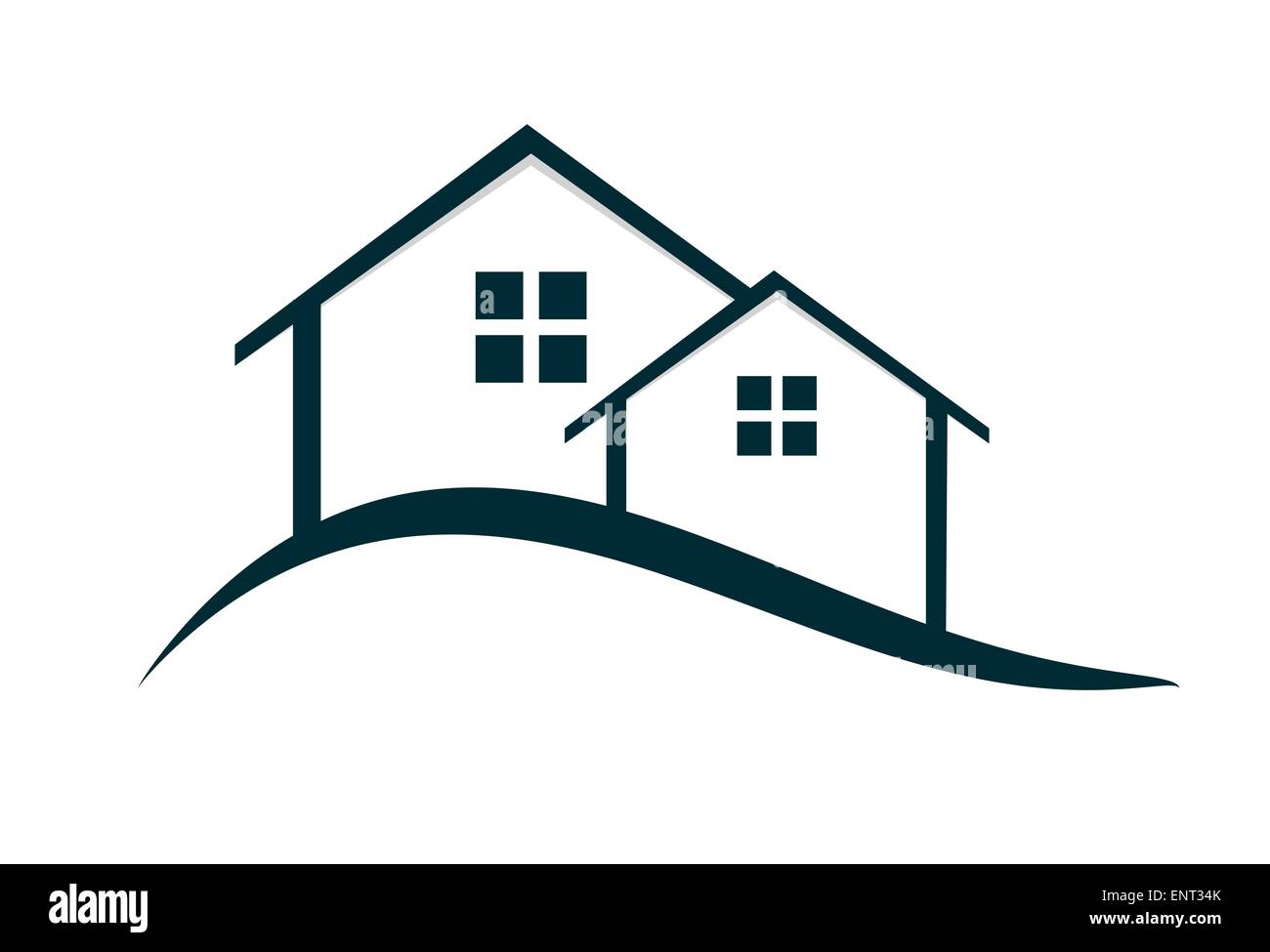Houses Logo Vector Illustration Stock Vector Image & Art - Alamy