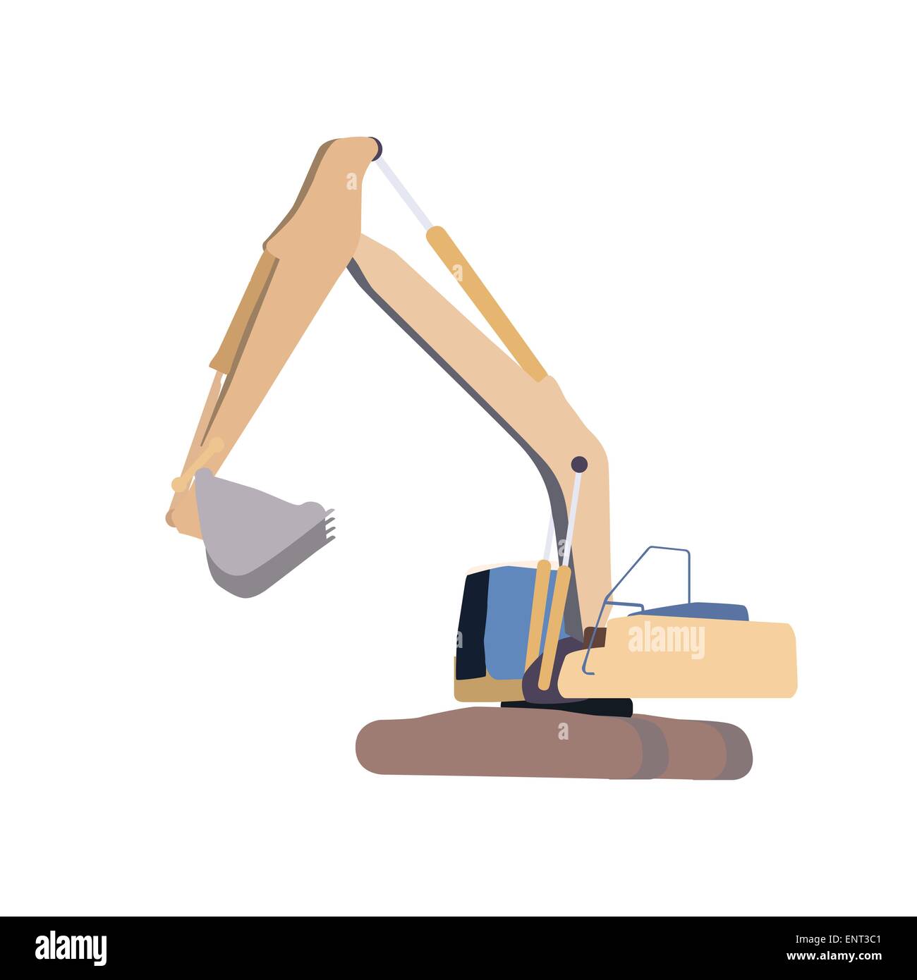 Excavator digging loading construction Cut Out Stock Images & Pictures ...