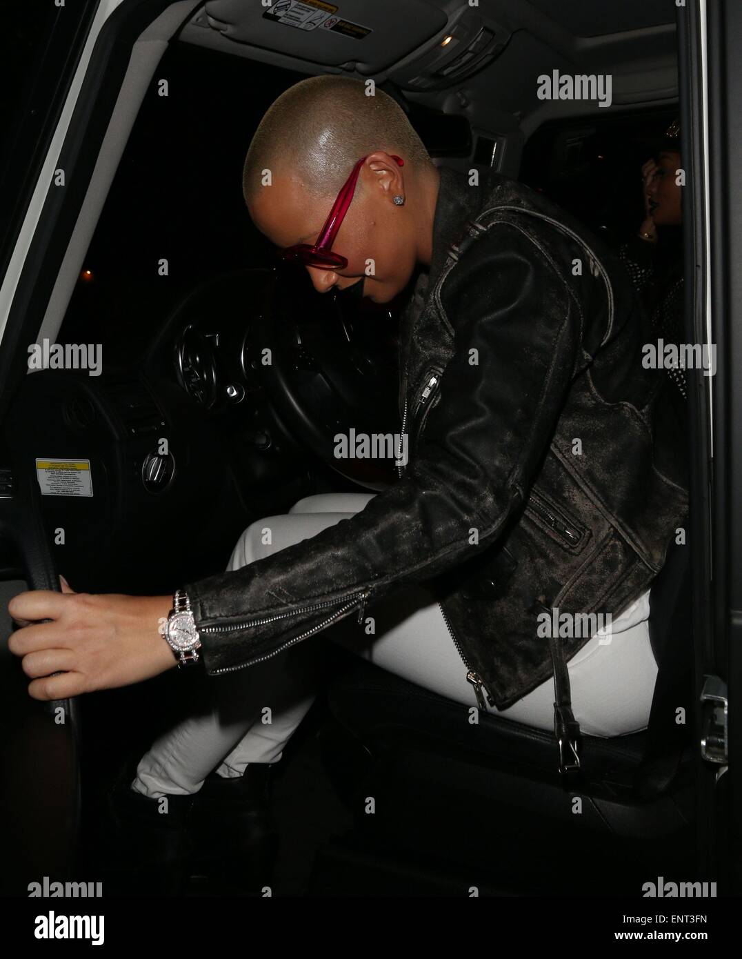 Celebrities leaving Pinz Bowling in Studio City Featuring: Amber Rose ...
