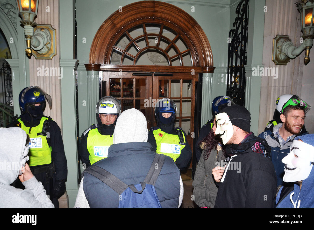 The Million Mask March Protest in Central London. Anarchists and other ...
