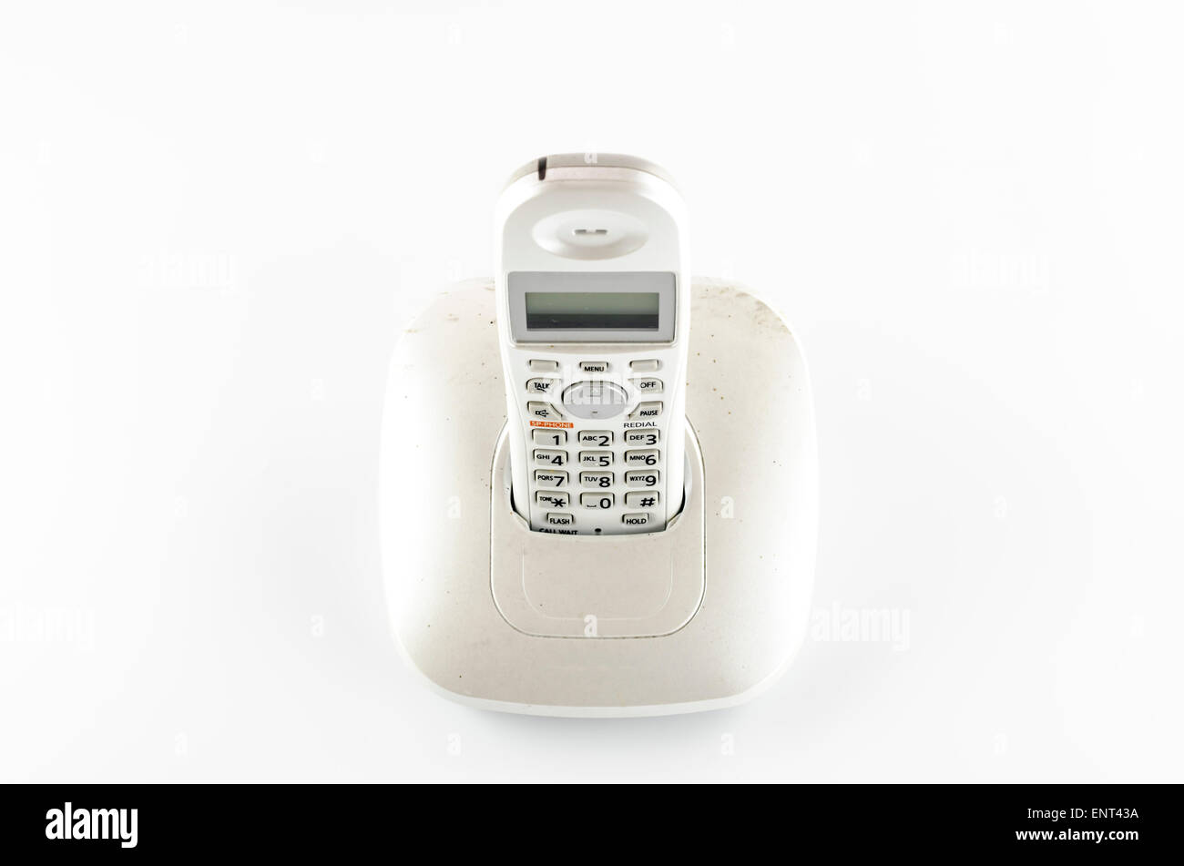 wireless telephone on a white background Stock Photo - Alamy